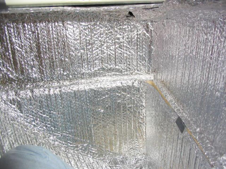 Ice Box insulation - Top 16" panel and the bottom panels.