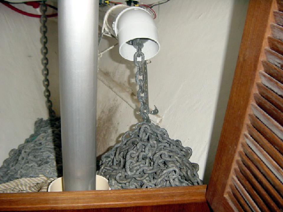 Anchor Chain Chute - Aft end high. Even 275 ft of chain does not ...